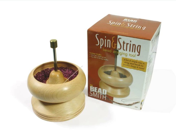 Mostacillero grande + 2 agujas Spin & String The Beadsmith - Enfila cuentas rápido - Joyas de la ...